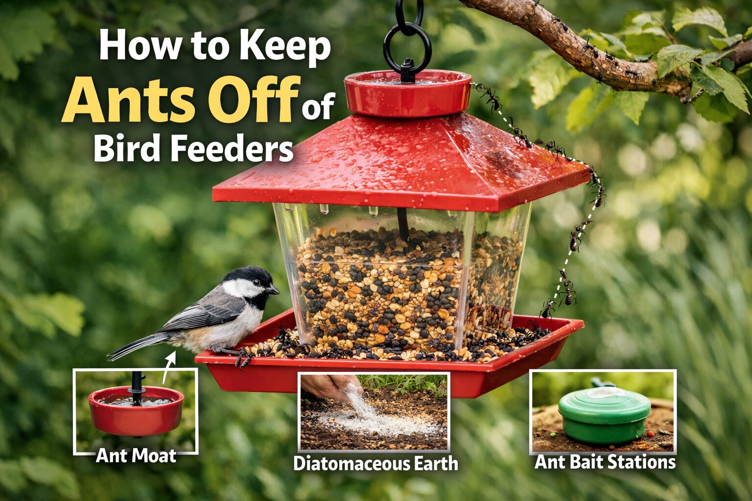 How to Keep Ants Out of Bird Feeders